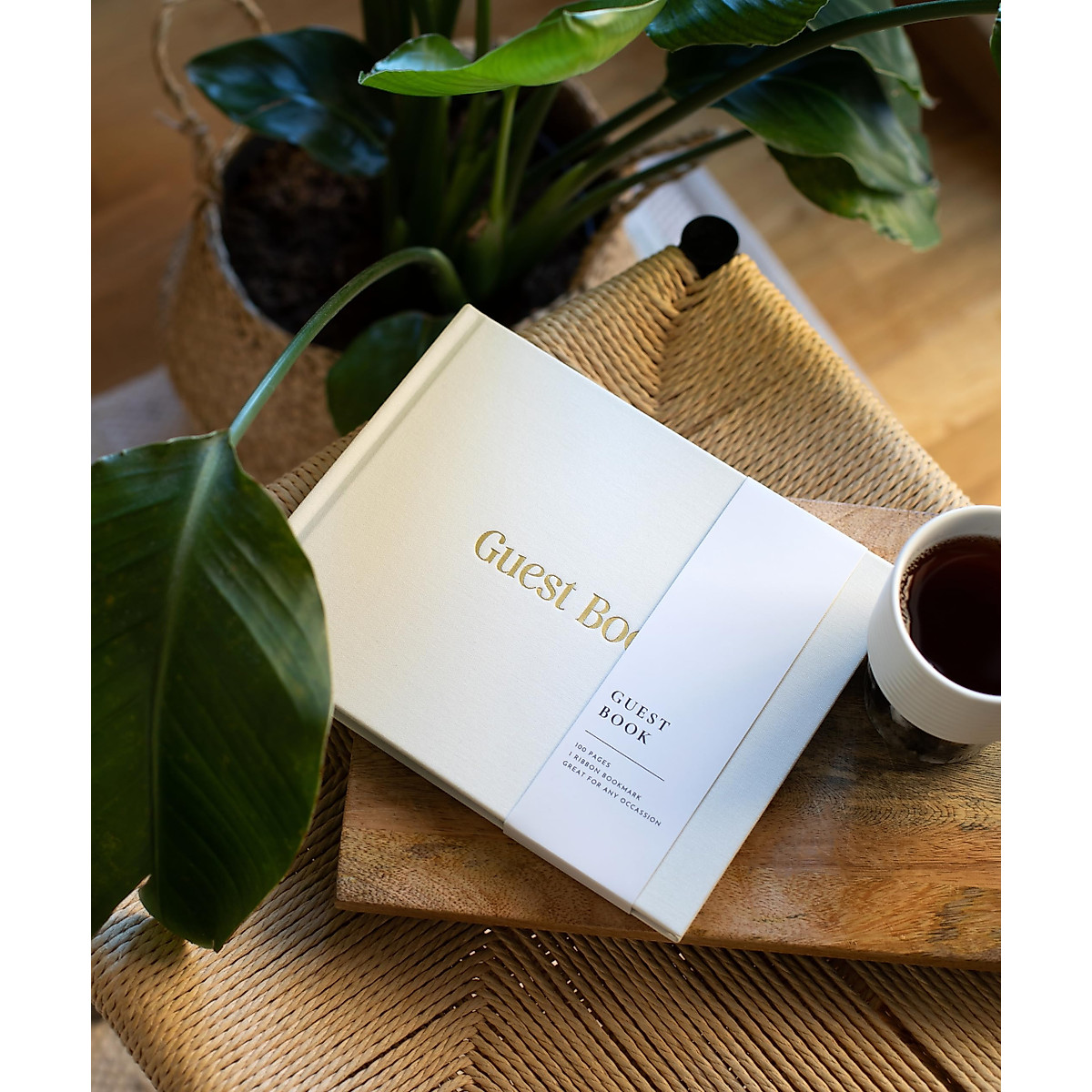 Lamare Wedding Guest Book - Elegant Linen Guest Book Wedding Reception, Baby Shower Guest Book, Polaroid Guest Book for Wedding and Special Events, Wedding Guest Book Polaroid Pictures