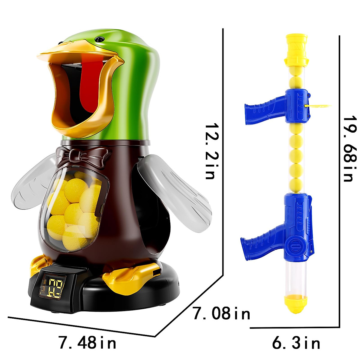 BABY HOME Babyhome Duck Shooting Toys for Kids 3-5 Years, 2 Packs of Foam Shooting Toy with Movable Shooting Game, Interactive Competition Game Gifts for Boys and Girls Ages 6 7 8 9+ Years Old