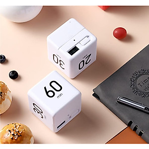 Feilifan Cube Timer, Kitchen Timer Kids Timer for ADHD Productivity Workout Flip Timer Classroom for StudyTime Countdown Management Timercube…