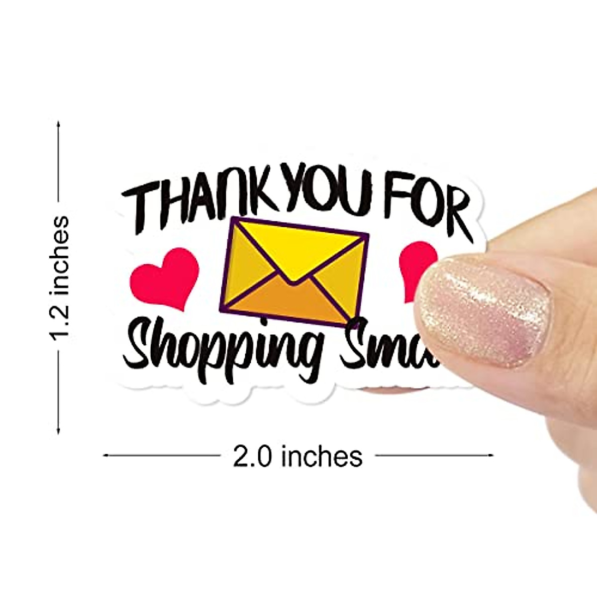 Thank You for Shopping Small Stickers,Thank You Stickers,Handmade Stickers,Small Shop Stickers,Envelopes Stickers for Small Business, Online Retailers,Handmade Goods,500 Labels Per Roll