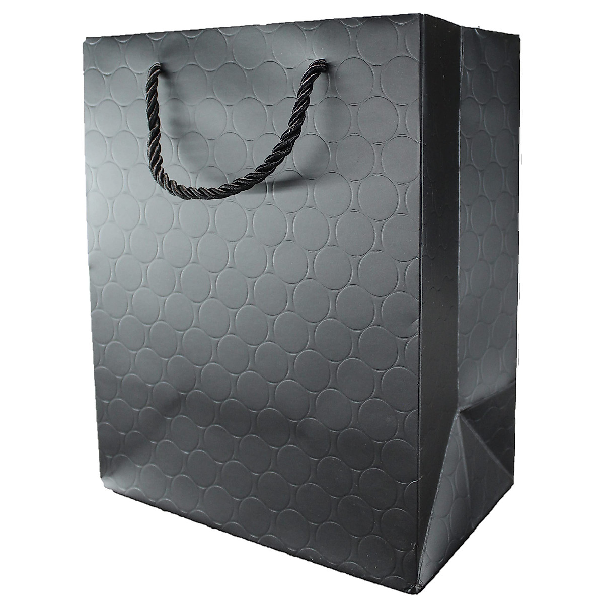 8x10 Black Gift Bags with Handles Medium 12 pcs Luxury Black Paper Shopping Bags 8x5x10 Premium Quality Heavy Duty Modern Fancy Matte Elegant Embossed Wedding Guests Birthday Bridal Baby Shower Merchandise