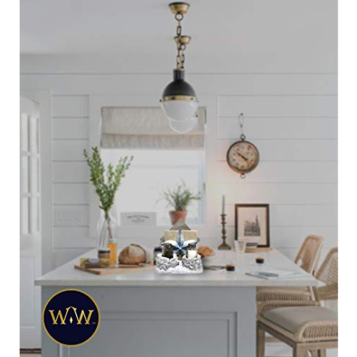 World of Wonders "Under the Seasoning" Ocean Harmony Series Elegant Starfish Napkin Holder Salt and Pepper (3 Piece Set) | Beach House Shabby Chic Sea Life Marine Nautical Home Decor Accent - 6.5"