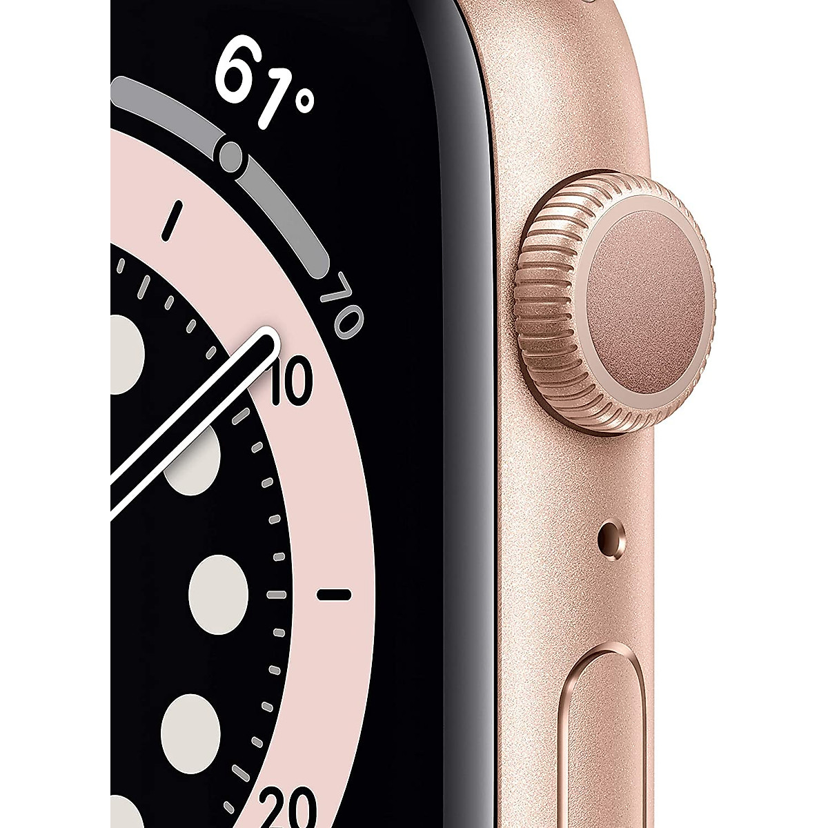 Apple Watch Series 6 (GPS, 44mm) - Gold Aluminum Case with Pink Sand Sport Band (Renewed)