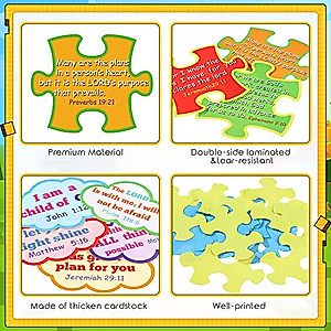 58 Pcs Back to School Bulletin Board Set Christian Bulletin Board Sunday School Decorations Gods Poster Kids Classroom Decorations Bible Verse Classroom Cutouts for Preschool Elementary Middle School