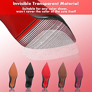 16 Pack Sole Protector for High Heel Shoes Red Bottom Sole Sticker Crystal Clear Sole Guard Protectors Anti Slip 16 Sheets for 8 Pairs of Shoes Wear Resistant