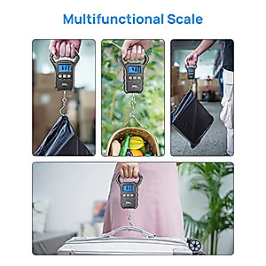 Fish Scale, Meilen 110lb/50kg Luggage Scale Hanging Scale Fishing Scale with Backlit LCD Display, Luggage Scales for Suitcase with Large Handle, Digital Postal Scale Fishing Gifts for Men