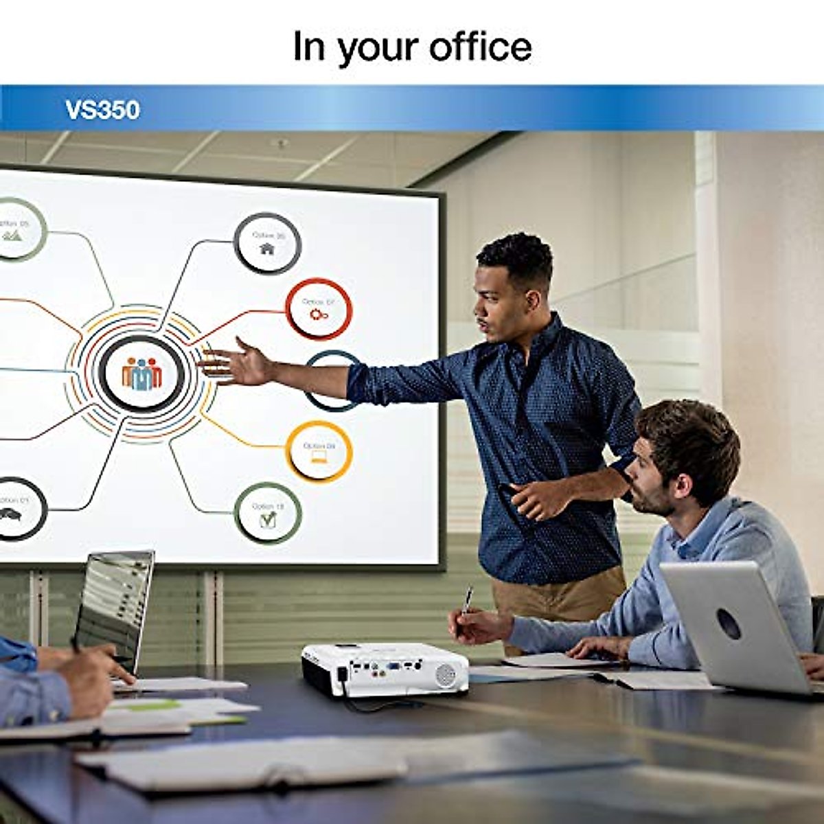 Epson VS350 XGA 3,300 lumens color brightness (color light output) 3,300 lumens white brightness (white light output) HDMI 3LCD projector