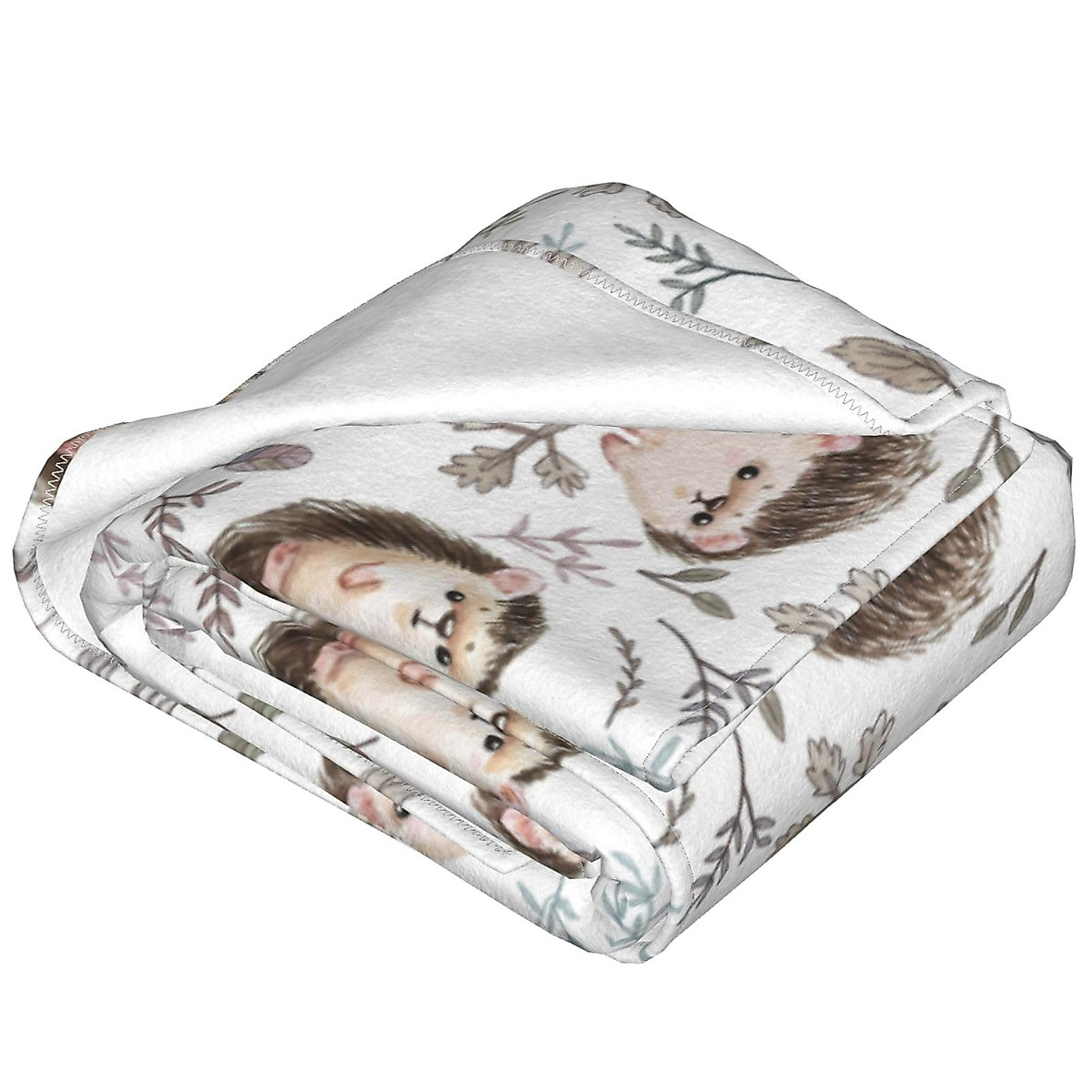 Hedgehog Gifts Flannel Throw Blanket Soft Lightweight Blankets for Girls Kids Women Hedgehog Lovers 50"X40"