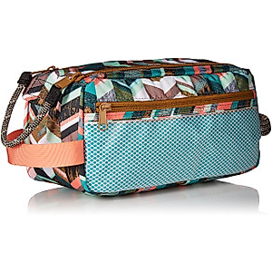 KAVU Grizzly Kit Accessory Bag Padded Lightweight Travel Case - Coastal Blocks