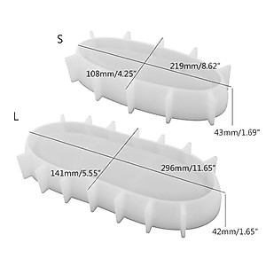 AOOOWER DIY Storage Tray Mold Jewelry Container Resin Casting Mold DIY Candle Holder Mould Simple Boats Tray Mold Easy to Clean