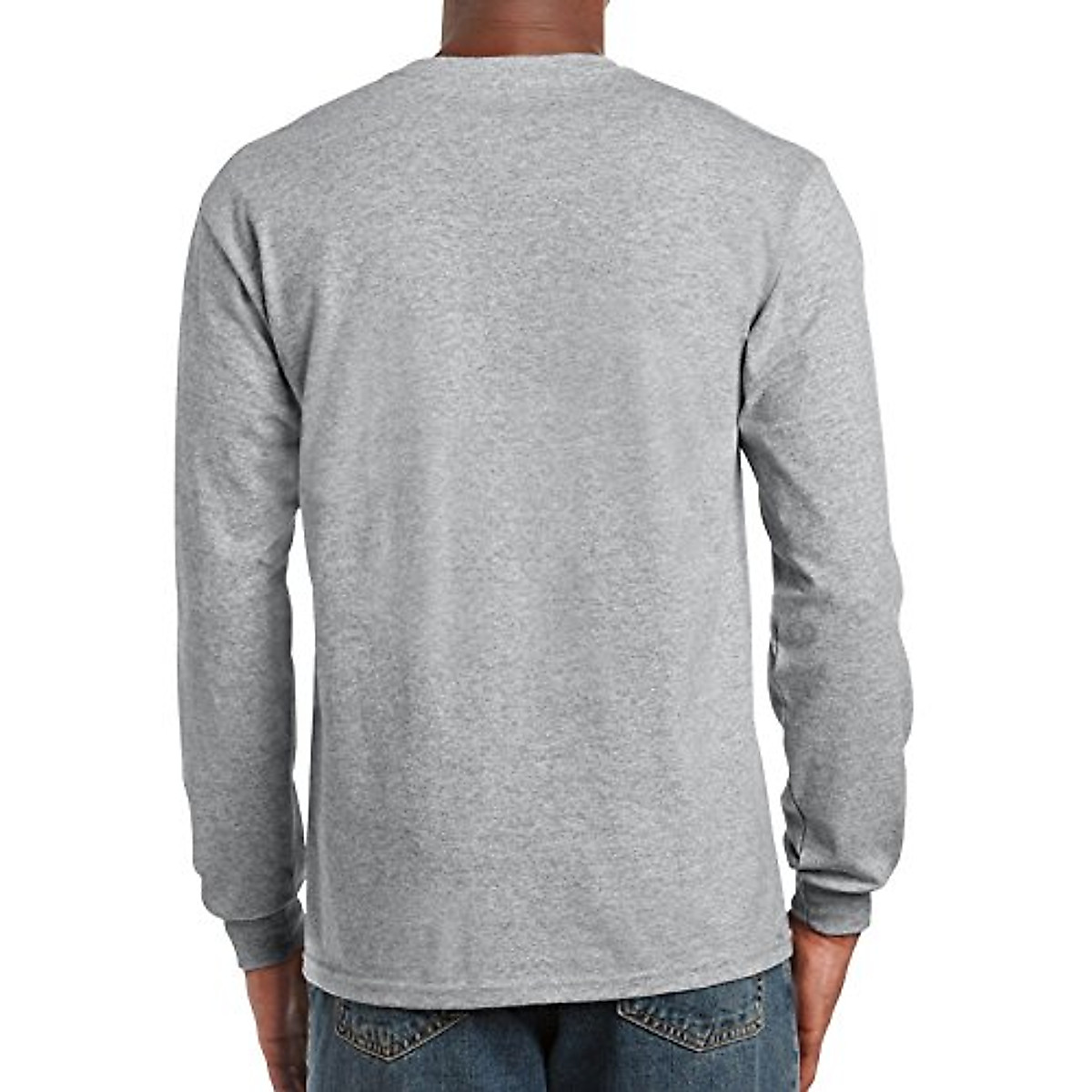 Cotton 6 oz. Long-Sleeve Pocket T-Shirt (G241) Safety Green, L