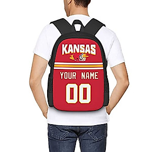 ANTKING Kansas Backpack Custom any Name and Number Gifts for Men Women