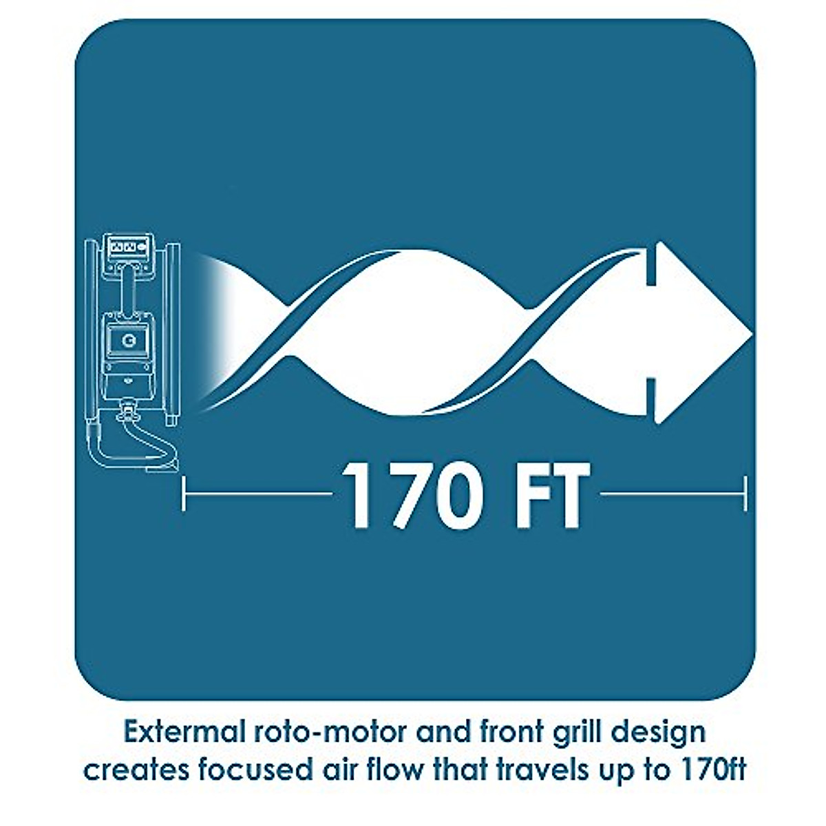 XPOWER FC-300 Heavy Duty Industrial High Velocity Whole Room Air Mover Air Circulator Utility Shop Floor Fan, Variable Speed, Timer, 14 inch, 2100 CFM, Black, Blue