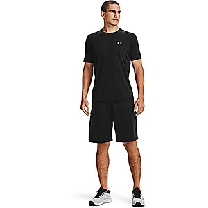 Under Armour Men's Raid 2.0 Workout Gym Shorts , Black (001)/White , Small