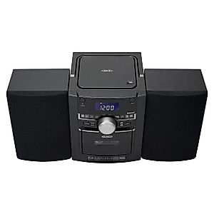 Jensen Modern 3-Piece Portable Stereo Bluetooth CD Music System with Cassette and Digital AM/FM Radio (Remote Included) (Platinum Silver)