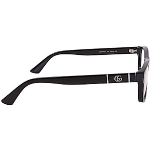 Gucci Web Men's GG0640OA 001 Black Full Rim Rectangular Eyeglasses 55mm