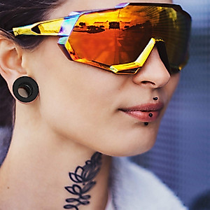 100 Pieces Black O-Rings Silicone O Rings Replacement for Ears Piercing Gauges Kit 00G 0G 2G 4G 6G 8G 10G 12G 14G 12 mm