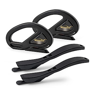 NEWISHTOOL 4 Pack Black Gift Wrap Cutter, Christmas Wrapping Paper Cutter Safety Cutter for Cutting Holiday Present Gift Wrapping Paper Craft Papers, 2 Types Sliding Cutter Tool Paper Slitter Knife