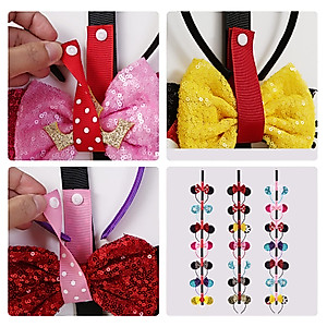 Fancheer 3Pcs Mouse Ears Headband Holder Hair Accessories Storage Headpiece Hanger Organizer Hanging Wall Display Decor