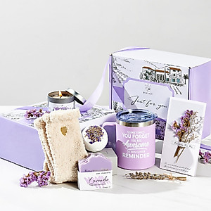 Peacoeye Birthday Gifts for Women Who Have Everything Thanksgiving Gift Christmas Gifts Inspirational Gifts Lavender Spa Gift Basket Set for Mom Sister Wife Girlfriend Nurse Coworker Best Friend Gifts