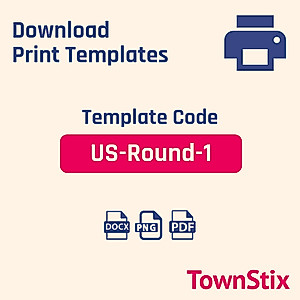 1" Round Matte White Sticker Label, Laser/Inkjet Printing - Letter Size, 30 Sheets