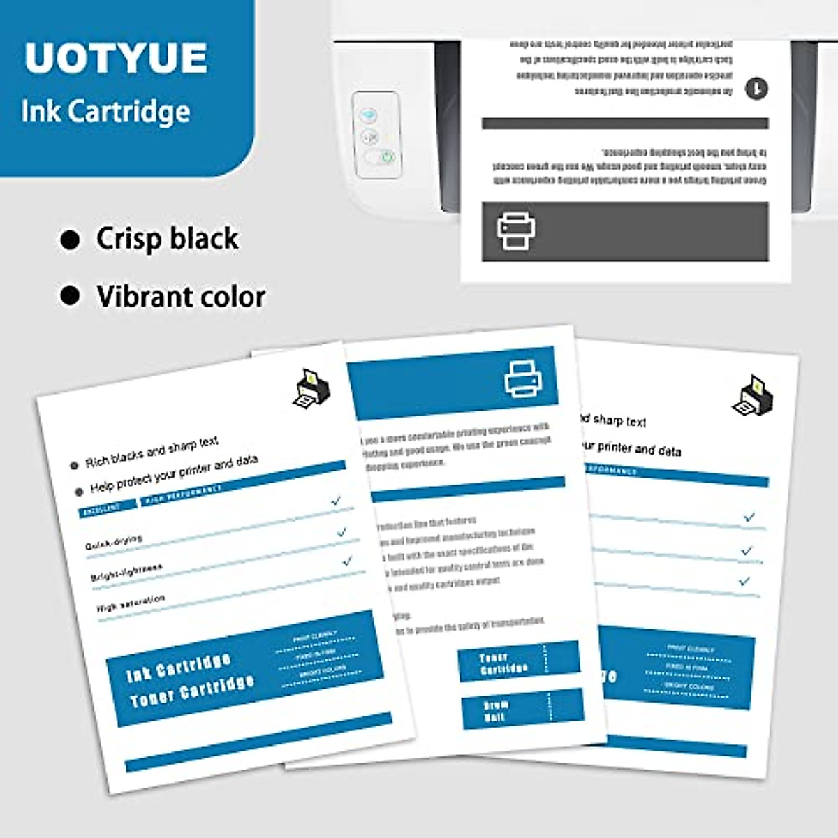972X Color and Black High Yield Toner Set (4Pack,Black/Cyan/Magenta/Yellow) - UOTYE 972X Ink Cartridges Replacement for HP PageWide Pro 477dw 577dw 452dw 477dn 452dn 577z 552dw 377dw P55250dw Printer