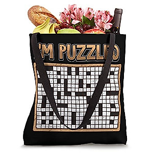 Funny Crossword Puzzle I'm Puzzled Love Crossword Puzzle Tote Bag