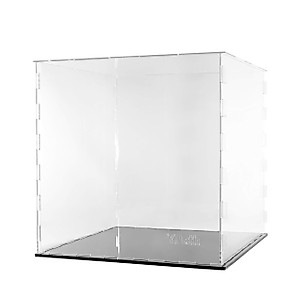 Clear Acrylic Display Case-Assemble Countertop Box for Display-Clear Display Box,Dustproof Protection Showcase for Toy Collectibles (6x6x10inch)