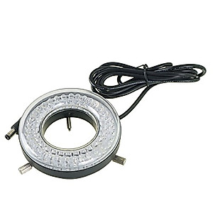 AmScope LED-64-A Microscope Ring Light Illuminator, Stereo Microscope LED Ring Light with Dimmer, 9W 90V-260V 64-LED