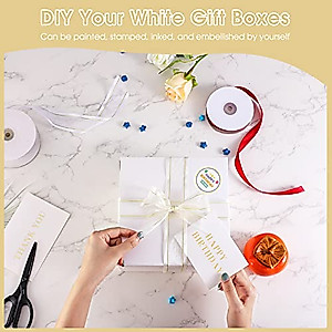 MESHA 8x8x4inches Small Gift Boxes With Lids for Presents,10Pcs Bridesmaid Proposal Box for Gifts,Small White Boxes for Gifts, Paper Wedding Favor Boxes,Birthday Gift Box Bulk, Party Favor Boxes