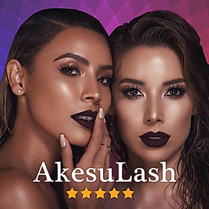 AkesuLash Magnetic Eyelashes Natural Look - Magnetic Lashes with 4 Tube of Magnetic Eyeliner - 10 Pairs Mangetic False Eyelashes Kit with Applicator - Easy to Apply