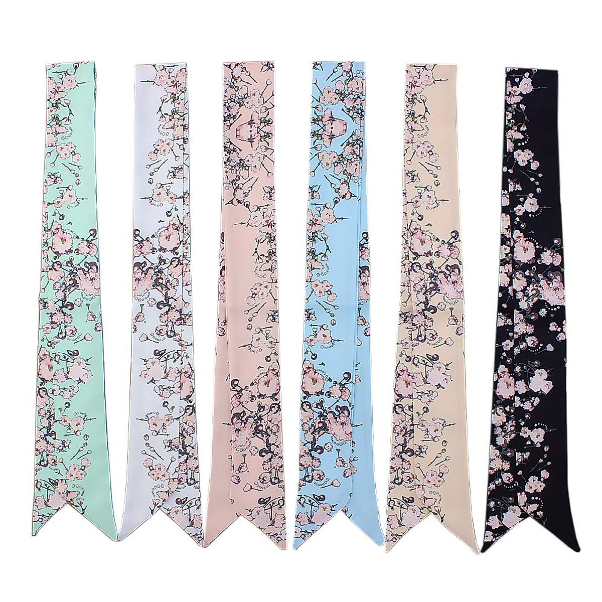 Uainhrt 5pcs/6pcs Bag Handbag Handle Ribbon Scarf Hair Head Band Neck Scarf Package Band Fashion Gifts (U9063)