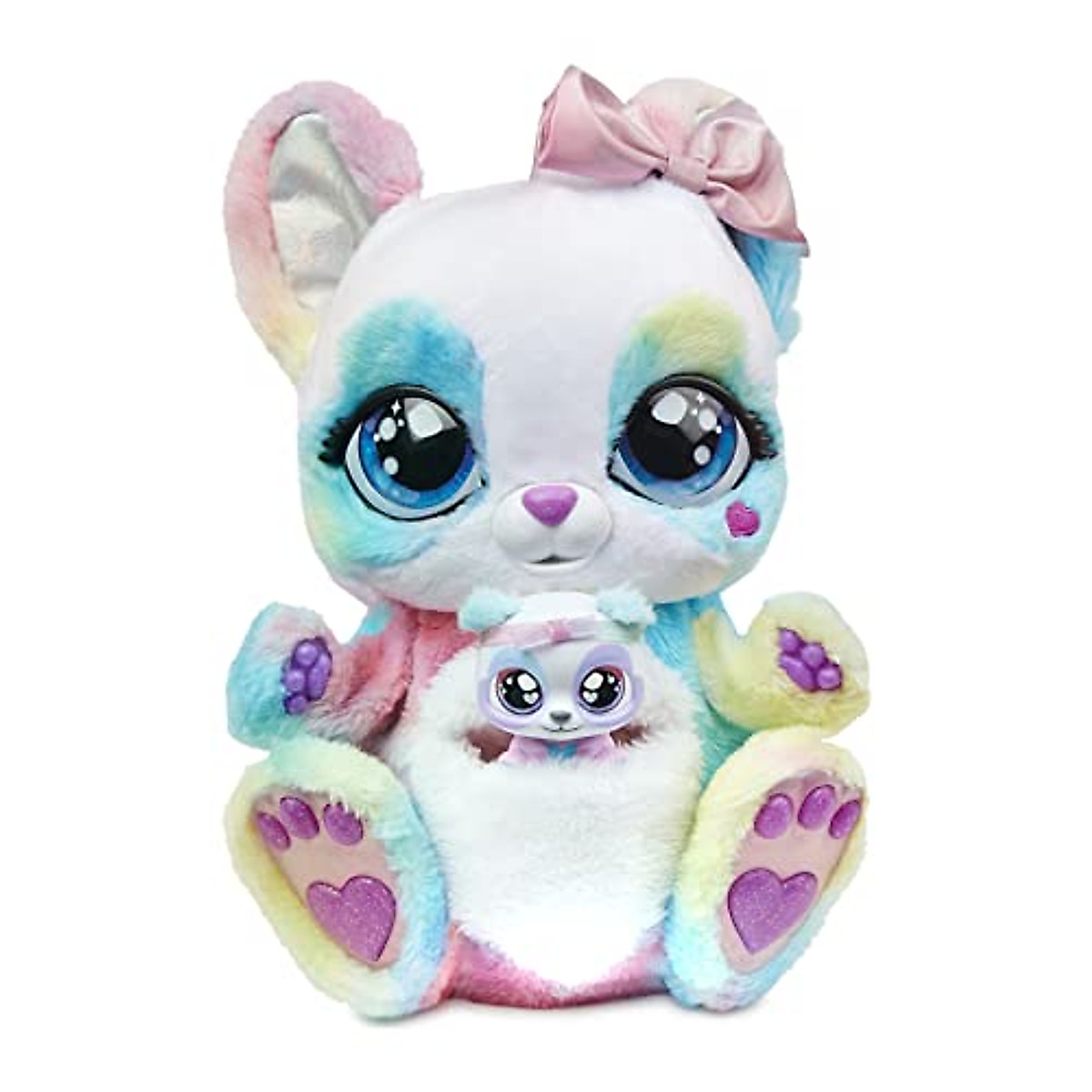 Peek-A-Roo, Interactive Rainbow Plush Toy and Baby with Bonus Bows, Over 150 Sounds & Actions, Kids Toys for Girls Ages 5 and up