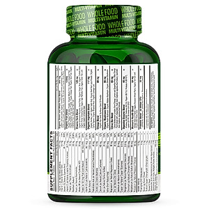 Whole Food Multivitamin for Women - Natural Multi Vitamins, Minerals, Organic Extracts - 120 Tablets