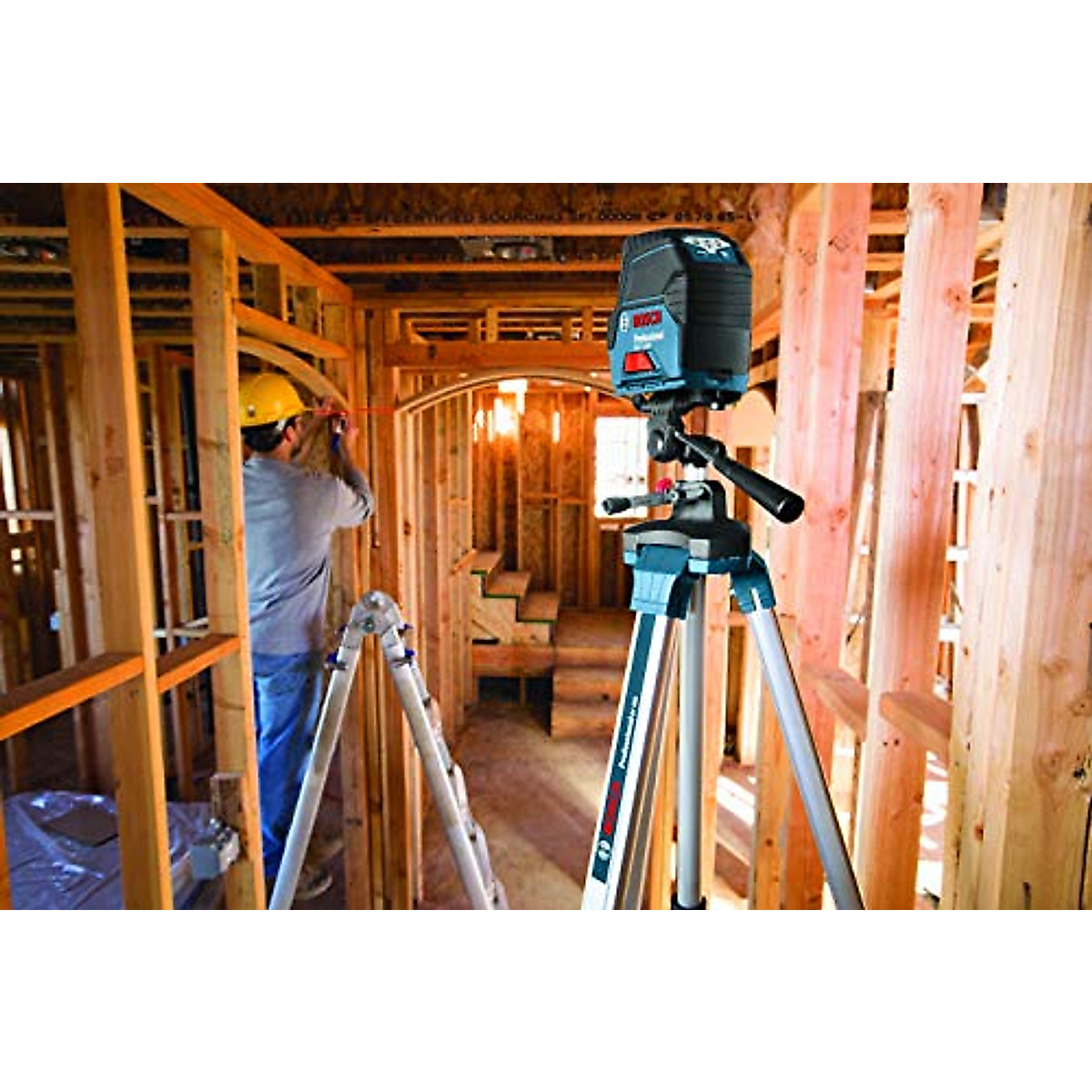 BOSCH 65 Ft. Self-Leveling Cross-Line Combination Laser with Plumb Points GCL 2-160 , Black