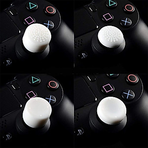 Analog Controller Raised Thumb Stick Grips Thumbsticks Joystick Cap Cover for PS4, PS3, Switch Pro, Xbox one, Xbox 360, Wii U, PS2 Controller (Pack of 8 pcs White)
