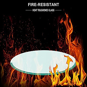 Round Tempered Glass Table Top Clear Glass Table Top (40 inch,3/8" Thick - Beveled Polished Edge)
