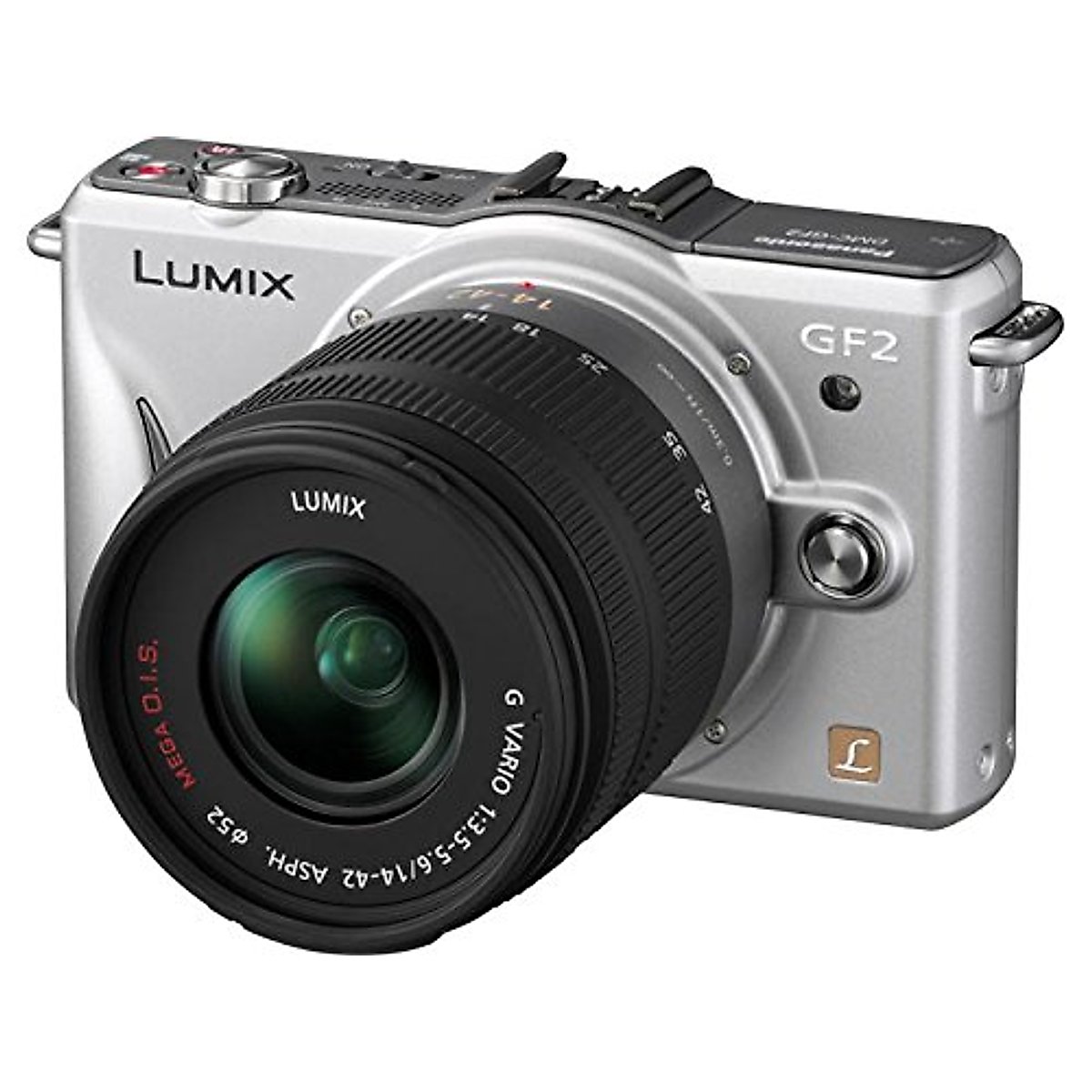 Panasonic Lumix DMC-GF2 12 MP Micro Four-Thirds Mirrorless Digital Camera with 3.0-Inch Touch-Screen LCD and 14mm f/2.5 G Aspherical Lens (Silver)