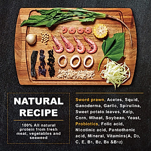 Ultra Fresh Bottom Feeder Fish Food, Sword Prawns, Natural Protein, Balanced Diet, for Catfish, Corydoras, Loaches, Tropical Shrimp Pie 2.05 Ounces