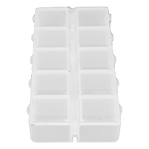 Yinhing Bead Organizer, Compartment Organizer Box,Grid Organizer Box, Container Box, Nail Bead Storage, Grid Storage Organizer, 10 Compartment Storage Container