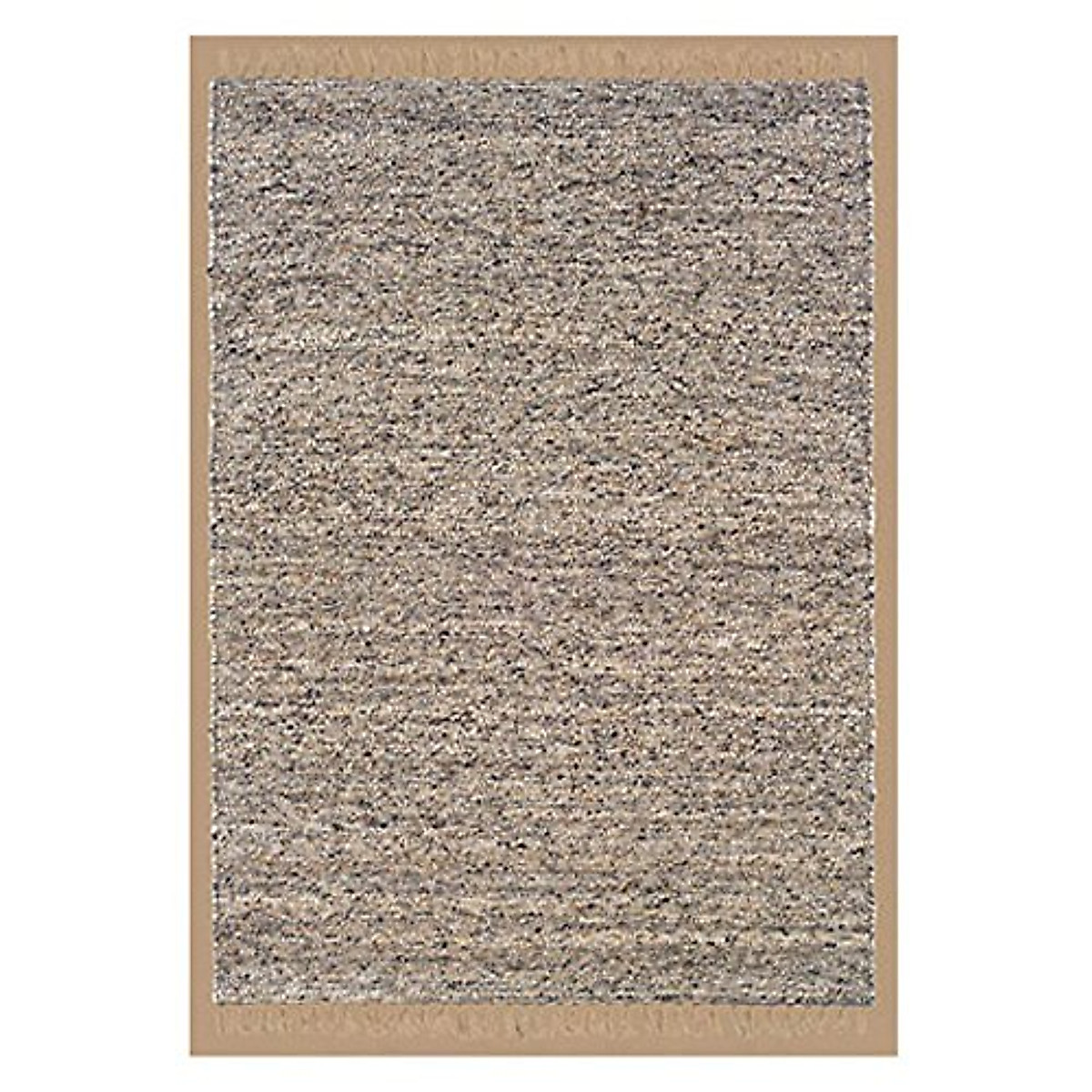 Linon Verginia Berber Rectangle Area Rugs 3.5' x 5.5'/Dark/Natural