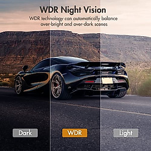 Dual Dash Cam, Aglaia 1080P Front and Rear Dash Camera, Full HD Car Dash Camera, 170° Wide-Angle Lens, WDR, Ultra Clear Night Vision, G-Sensor, Loop Recording, Motion Detection, Supercapacitor