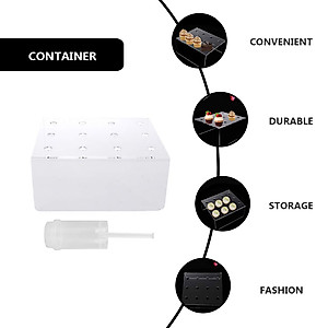 DOITOOL 1 Set 12 Hole Push Pop Cake Stand and Clear Push- up Cake Pop Shooter Plastic Containers for Wedding Baby Shower Birthday Parties