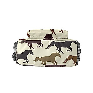 XIUCOO Animal Running Horse Backpack Personalized Name Waterproof Travel Bag for Boys Girls Gift