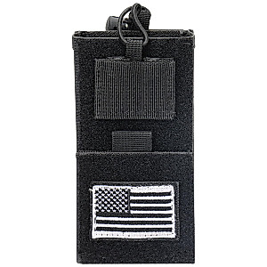 Tactical Radio Holder Radio Case Molle Radio Holster Military Heavy Duty Radios Pouch Bag for Baofeng UV-5R BF-F8HP AR-152 Two Ways Walkie Talkies Adjustable Storage