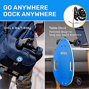 ELOS Skateboards Complete Lightweight - Mini Longboard Cruiser Skateboards Built for Beginners and Urban commuters. Gift Ready, Bagged. Wide and Stable Wooden Skateboard Deck. Campus Board.