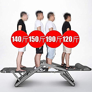 SikrEa Office Desk Chair Office Chair Folding Garden Deck Chair Sun Lounger, Beach Recliner Balcony Outdoor Sunloungers, Adjustable Backrest Teslin Fabric Iron Alloy Tube Frame