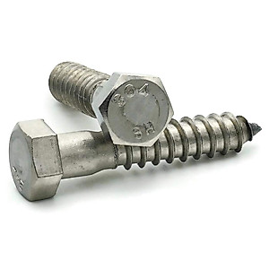 Stainless Steel Lag Screws Hex Head Lag Bolts 5/16 x 1-3/4 inch Qty 25