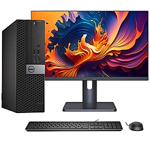 Dell OptiPlex 7040 SFF Computer Desktop PC with 27 Inch Monitor Intel Core i7 6700 3.4GHz Processor, 16GB RAM, 512GB SSD, Keyboard & Mouse, WiFi | Bluetooth, HDMI, Windows 10 Pro (Renewed)