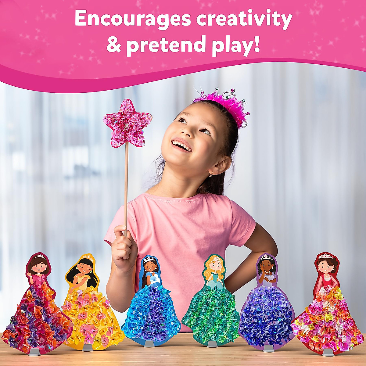 Skillmatics Poke-in Art - Magical Princesses, Easter Basket Stuffers, Mess-Free Fun for Kids, DIY Craft Kits, Creative Activity, Gifts for Girls & Boys Ages 4, 5, 6, 7, 8, 9